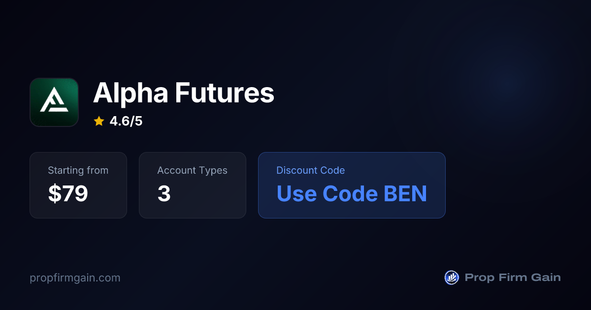 Alpha Futures Review & Discount Code | Prop Firm Gain